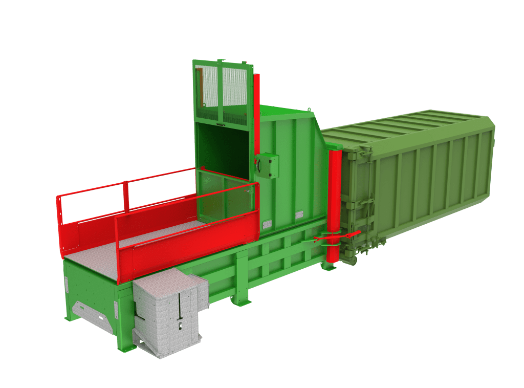 G140 pre crush sliding door hopper.554 - Gradeall International | Waste ...