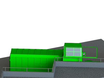 Gradeall G120 with Raised Chute sliding door hopper - Gradeall ...