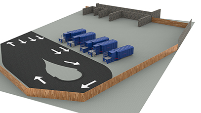 Sliding door waste compactors for council amenity site - Gradeall ...