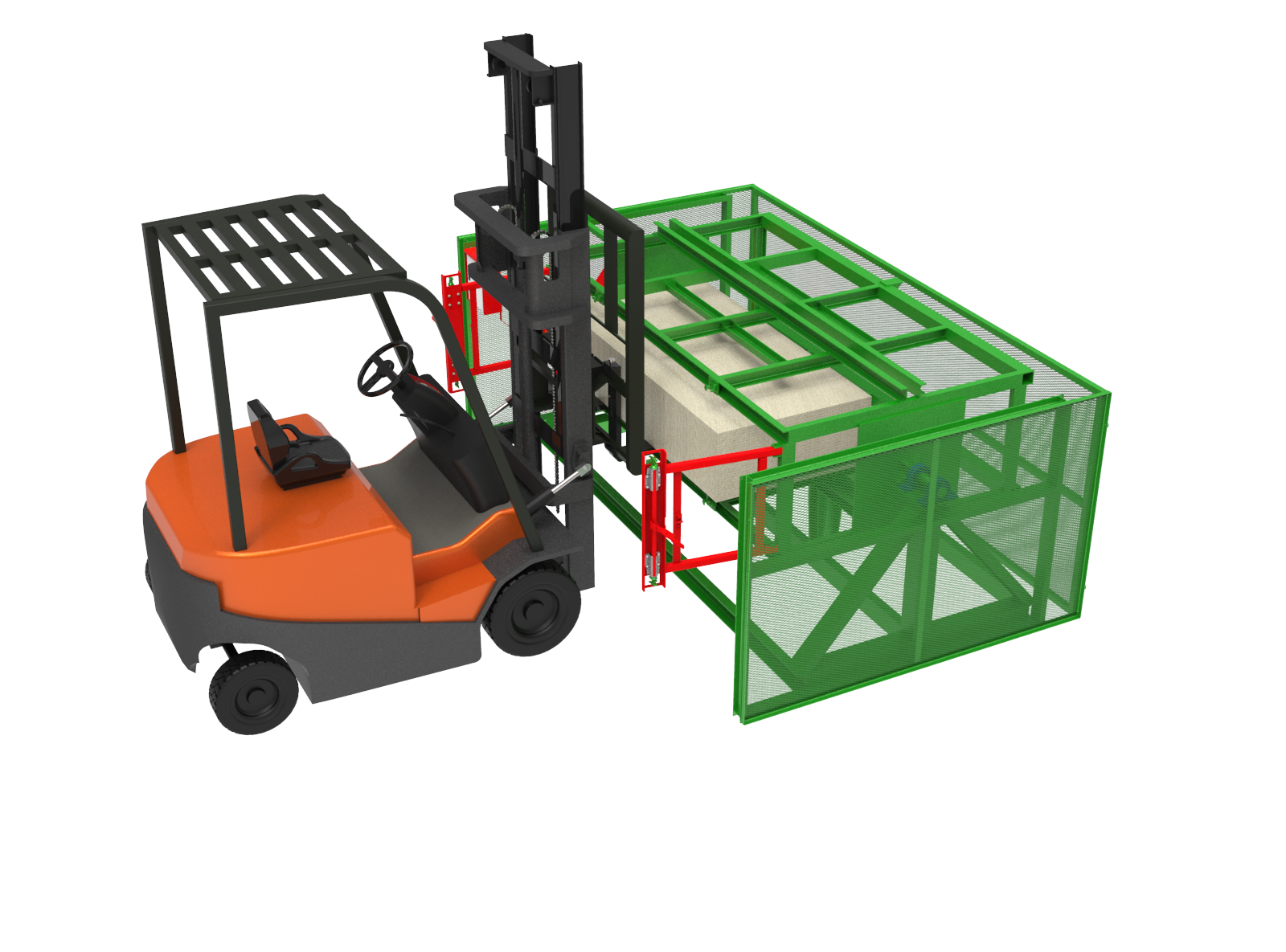 Forklift Loading onto Gradeall Pallet Inverter - Gradeall International ...