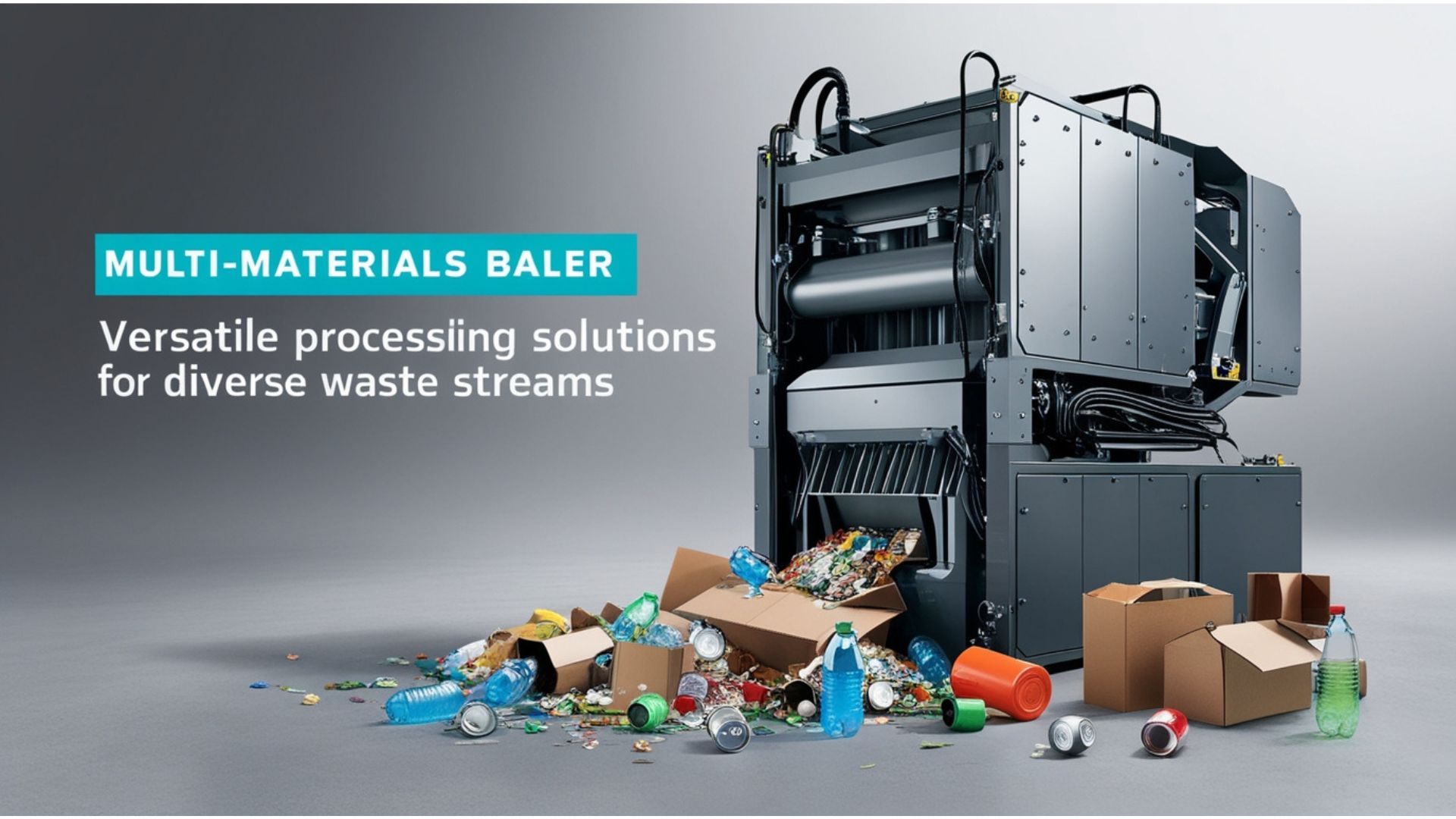 Versatile Multi-Materials Baler for Efficient Waste Processing